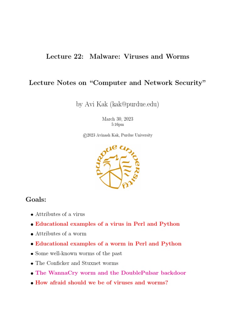 Lecture 22 | Download Free PDF | Booting | Computer Virus