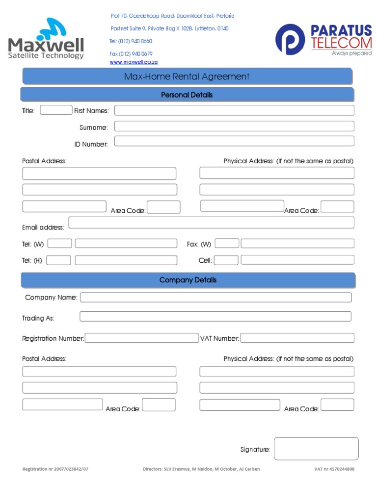 Max-Home Rental Agreement. | PDF | Lease | Voice Over Ip
