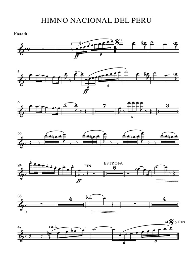 01 Piccolo - Partitura Completa | PDF