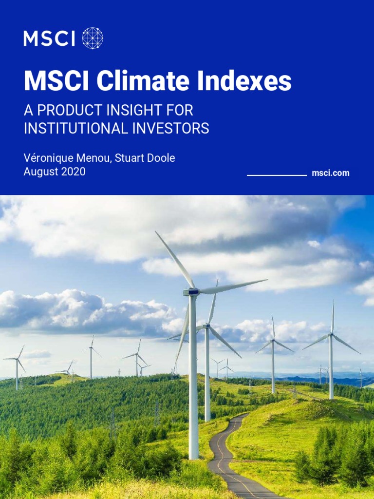 MSCI Climate Indexes Product Insight 2020 | PDF | Stock Market Index ...