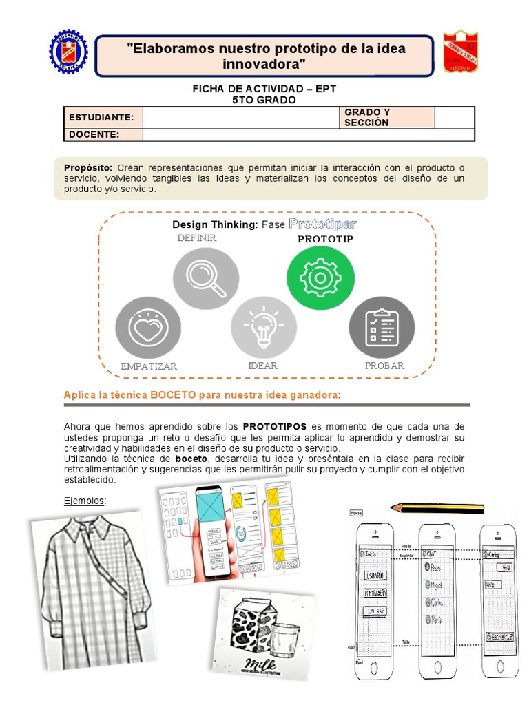 Ficha Actividad No 7- Prototipar 5to | PDF