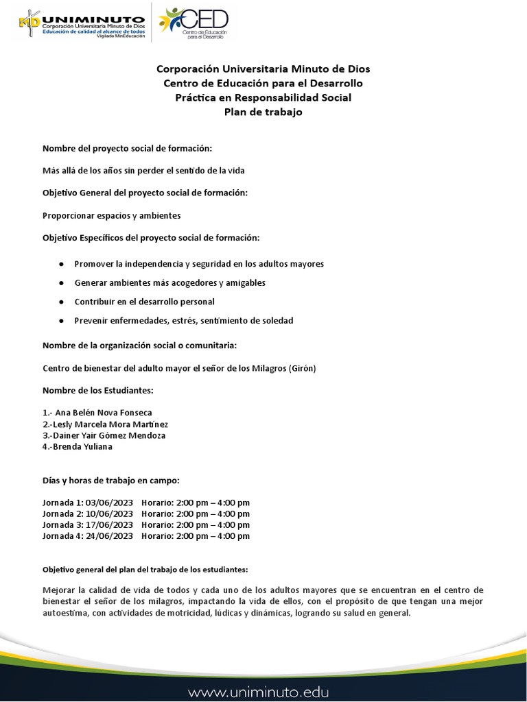 Proyecto Responsabilidad Social | PDF | Vejez | Adultos