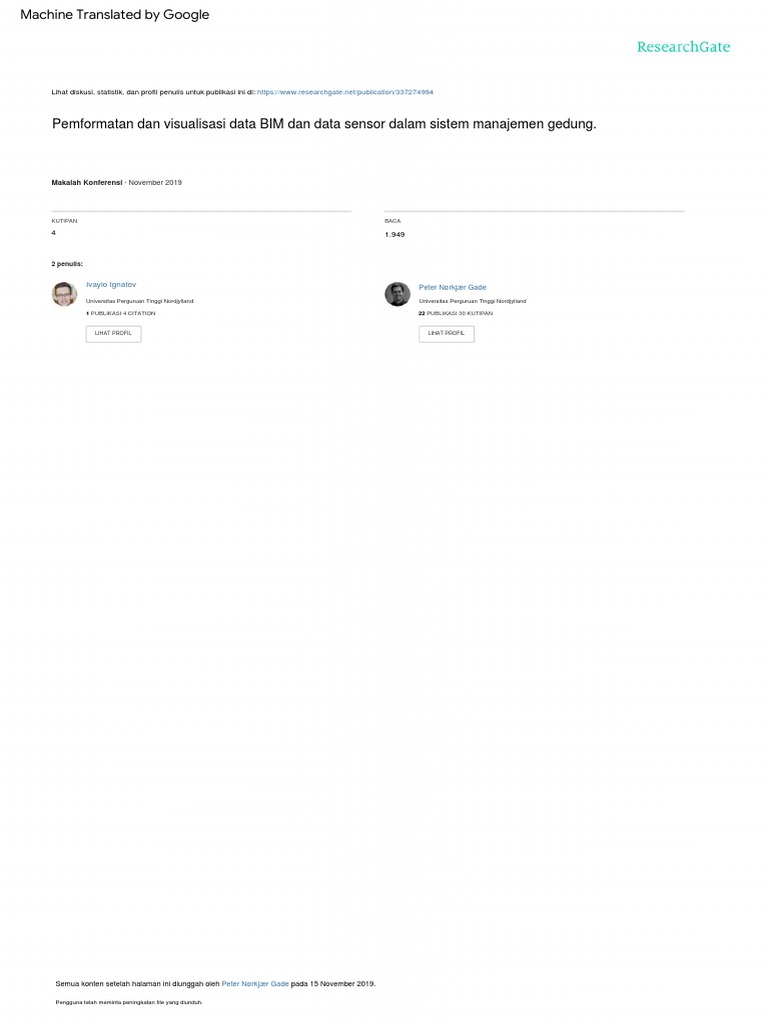 Data Formatting & Visualization of BIM BMS | PDF