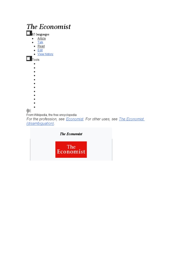 The Economist | PDF | The Economist | Mass Media