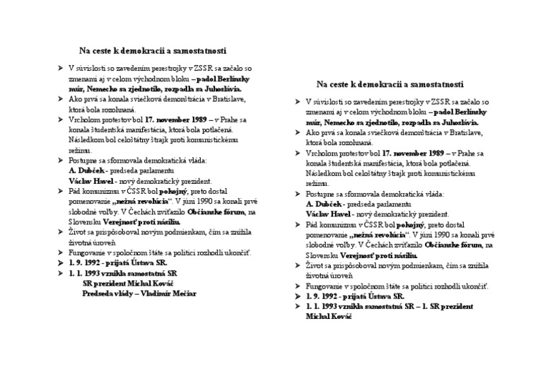 Nežná Revolúcia | PDF