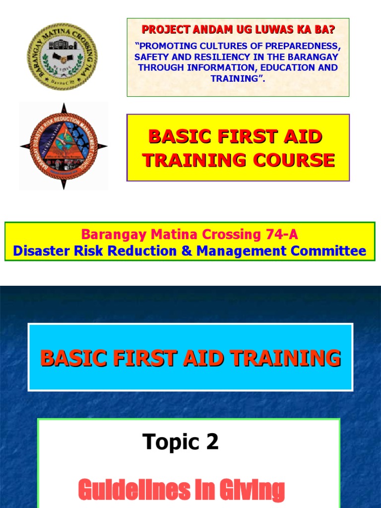 Basic First Aid - ToPIC 2 (Guidelines in Giving Emergency Care) | PDF ...