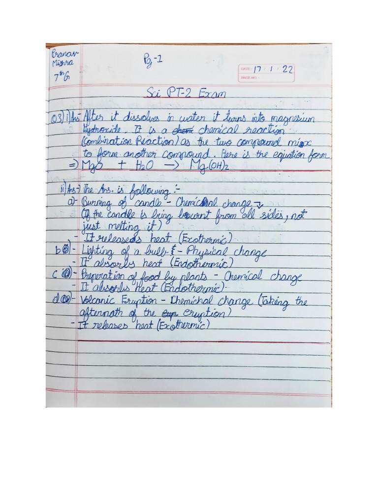 Pt 2 Scienceexam Pranav Mishra 7thg Pdf 