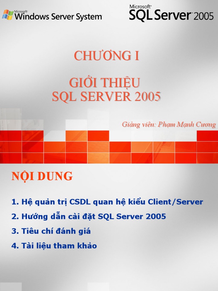 Chuong 1 Tong Quan SQL Server 2009 | PDF