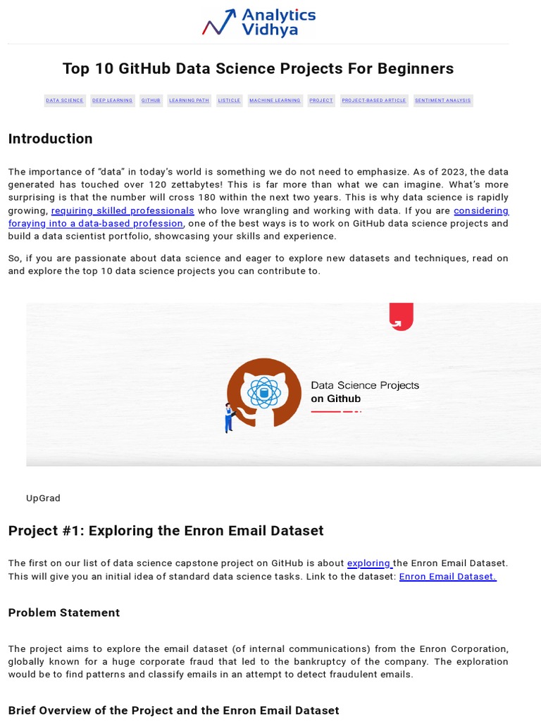 Github Data Science Projects | PDF | Deep Learning | Machine Learning