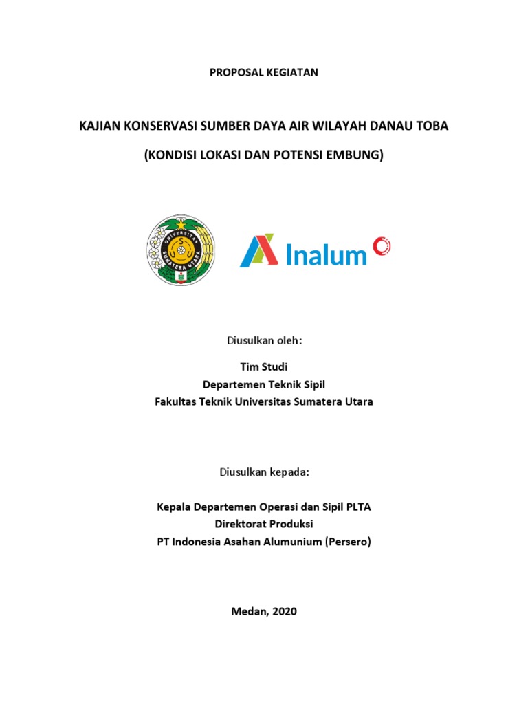 Proposal Kegiatan Kajian PT Inalum - USU | PDF