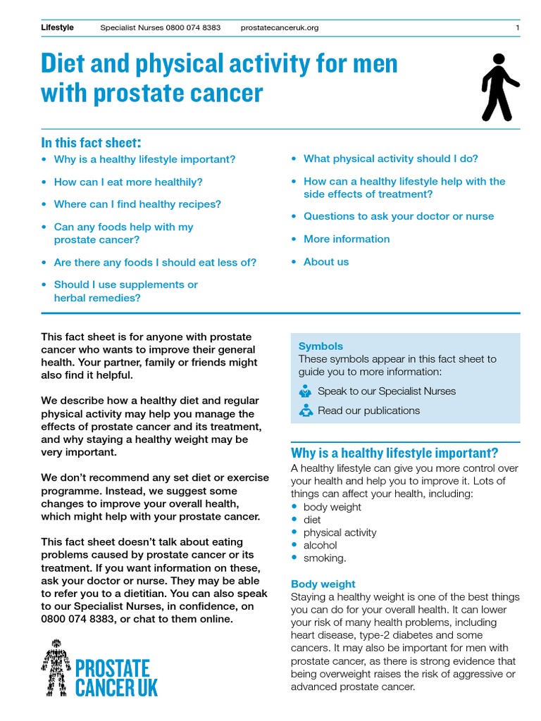 diet and physical activity for men with prostate cancer-ifm | PDF ...