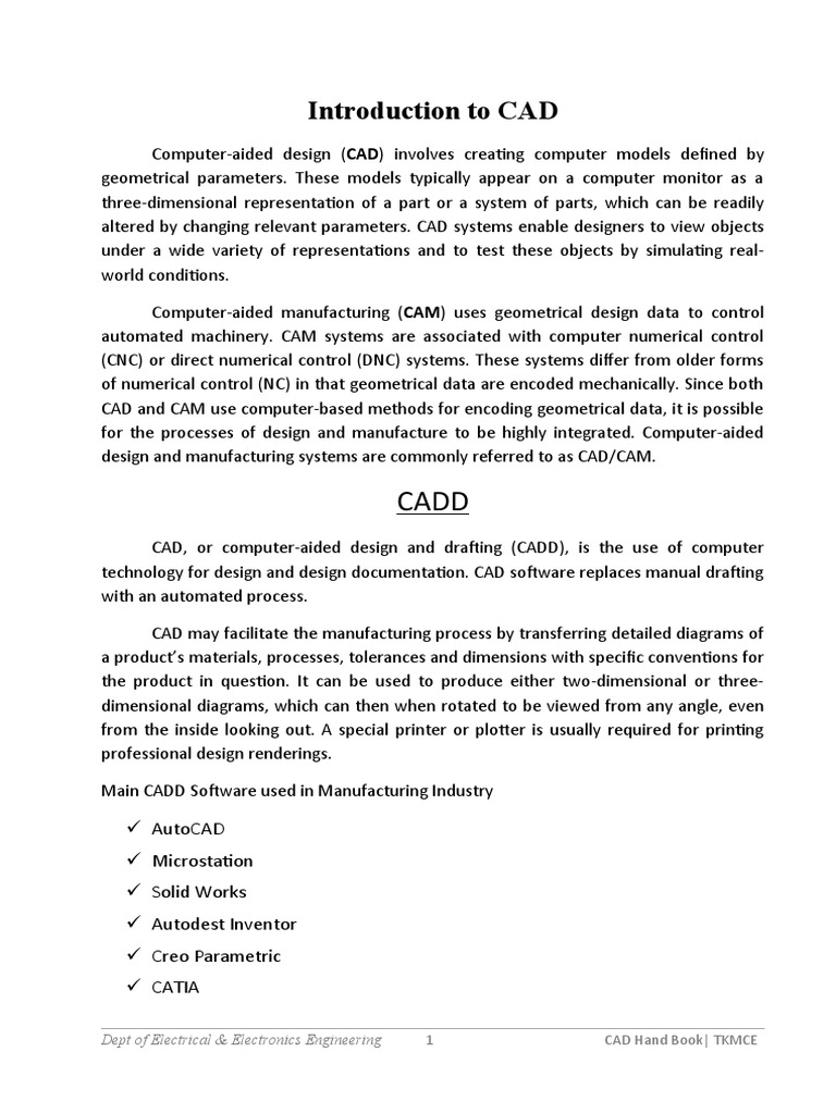 CAD CAm Lab Manual | PDF | Computer Aided Design | Auto Cad