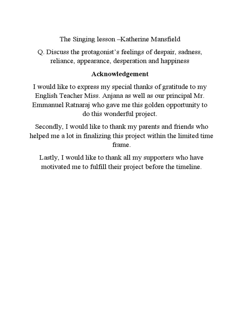 The Singing Lesson | PDF | Happiness | Self Esteem