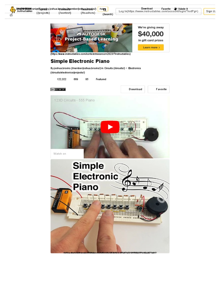 Simple Electronic Piano - 3 Steps (With Pictures) - Instructables | Download Free PDF ...