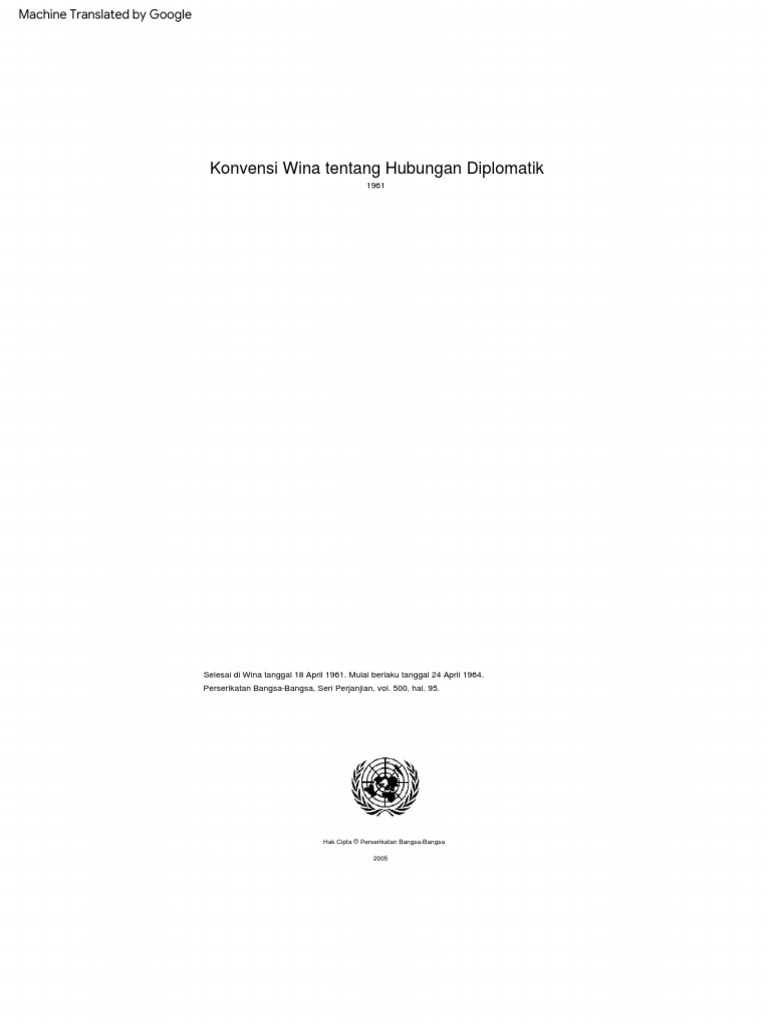 Konvensi-Wina-1961-Diplomatik Indonesia | PDF