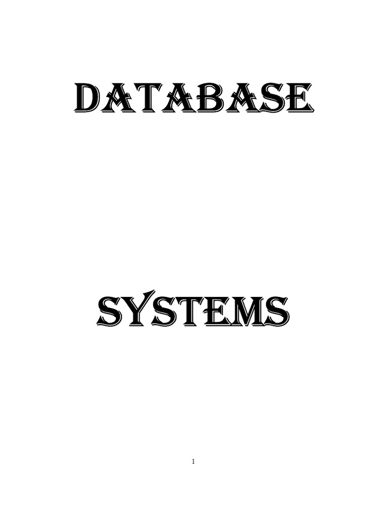 Database Pdf Databases Operating System