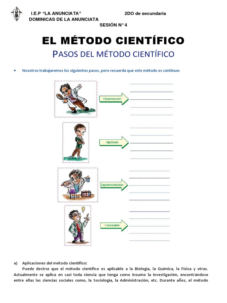 Actividades del Método Científico en Secundaria | PDF | Científico ...