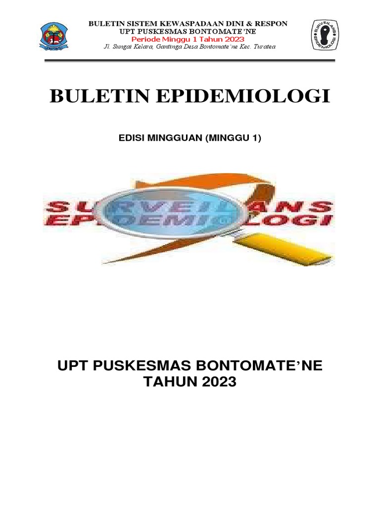 BULETIN EPIDEMIOLOGI SKDR M1 2023 PKM Bontomate'ne | PDF