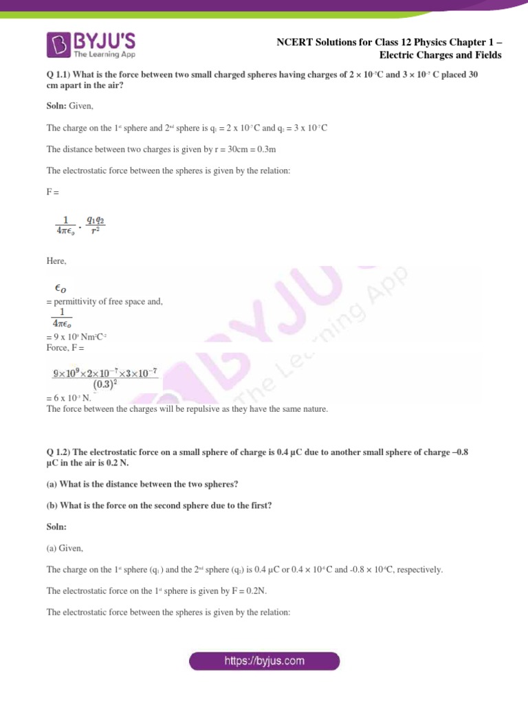 NCERT-Solutions-for-Class-12-Physics-Chapter-1-Electric-Charges-and ...