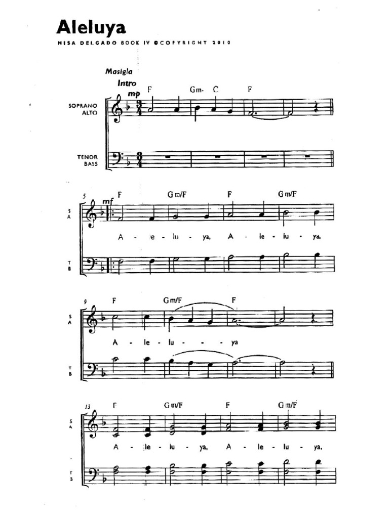 Aleluya (Misa Delgado 4) | PDF