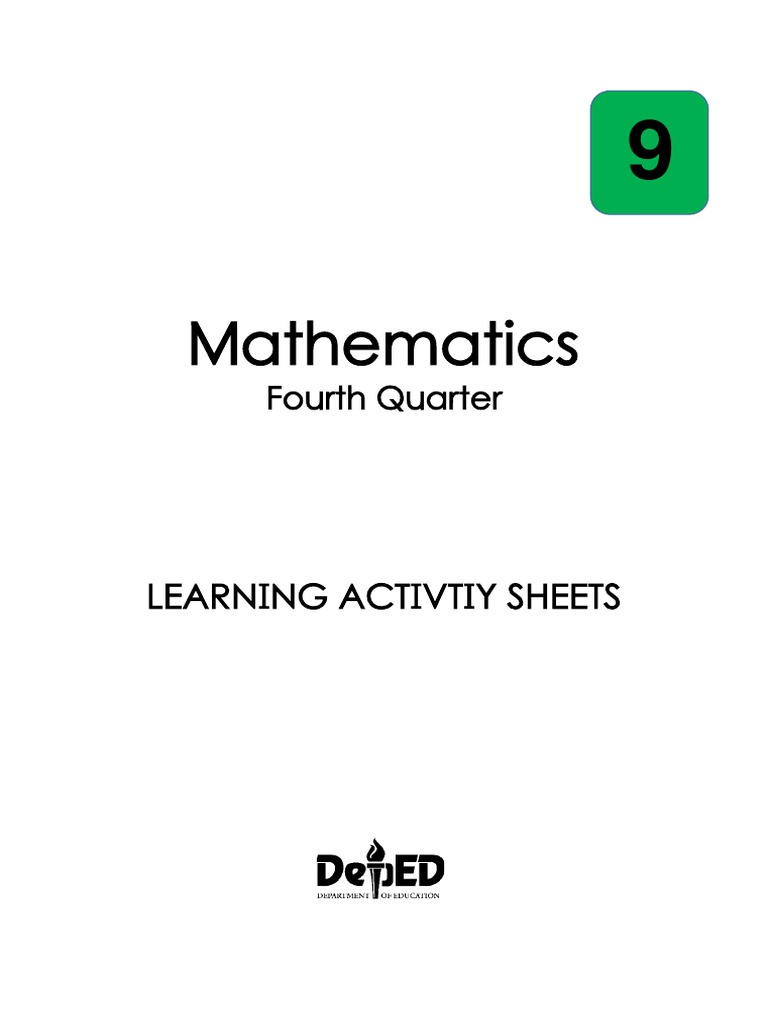 Mathematics 9 LAS Quarter 4 | PDF | Trigonometric Functions | Trigonometry