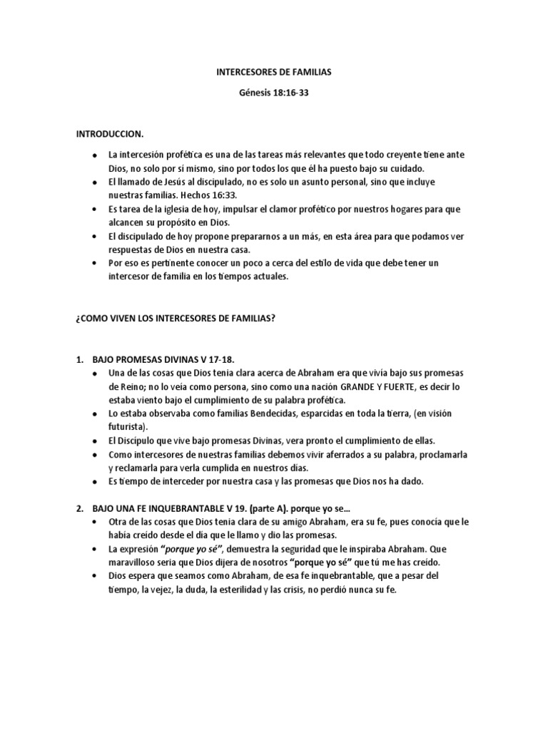 Intercesores de Familias | PDF | Intercesión | Abrahán Intercesores de Familias | PDF | Intercesión | Abrahán