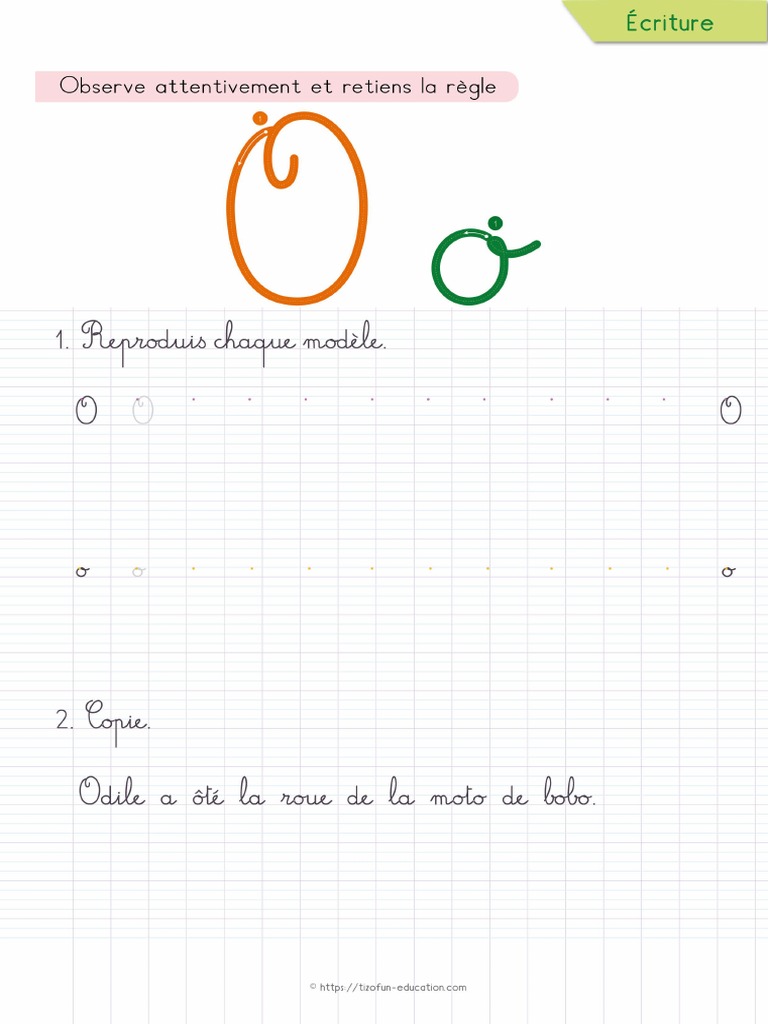 15 Apprendre A Ecrire Les Cursives Lettre o | PDF