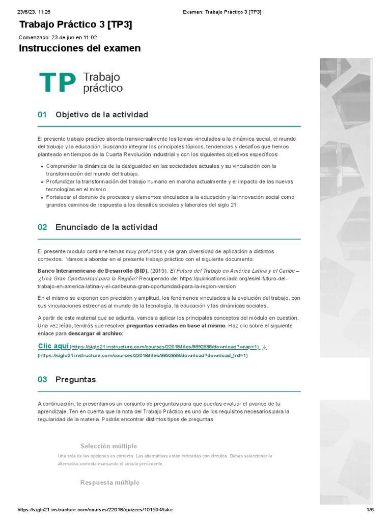 Trabajo Práctico 3: Futuro del Trabajo | PDF | Pobreza | Pobreza e ...