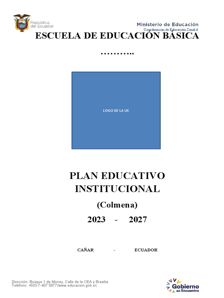 Formato Pei Colmena 2023 | PDF | Plan de estudios