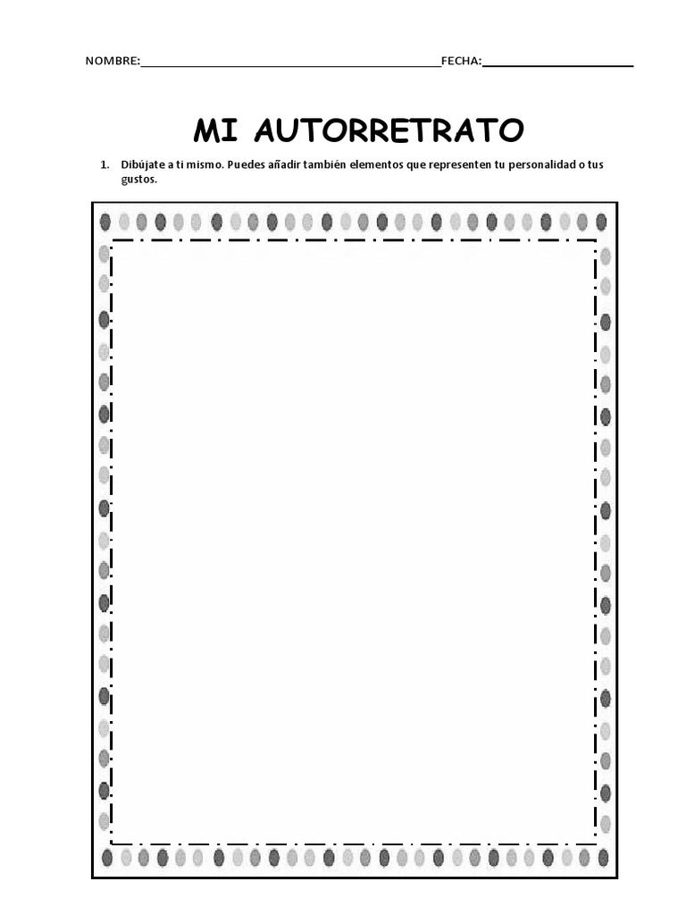 Plantilla Autorretrato - V2 | PDF