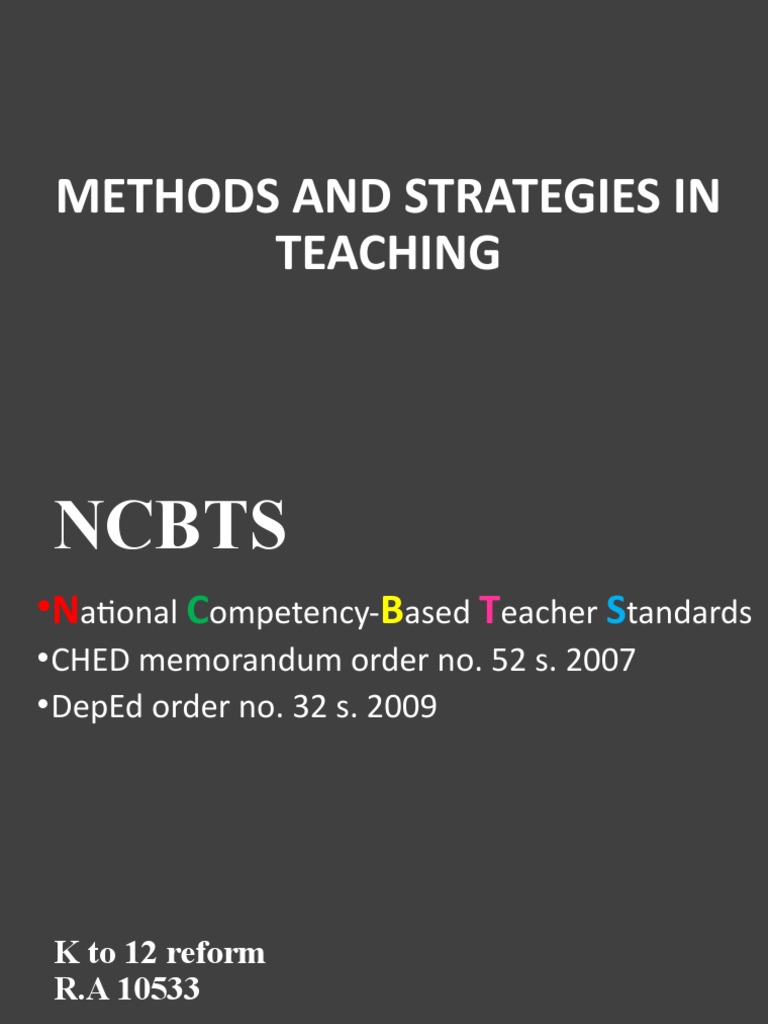 Profed Reviewer - Strategies and Methods | PDF | Teachers | Power (Social And Political)