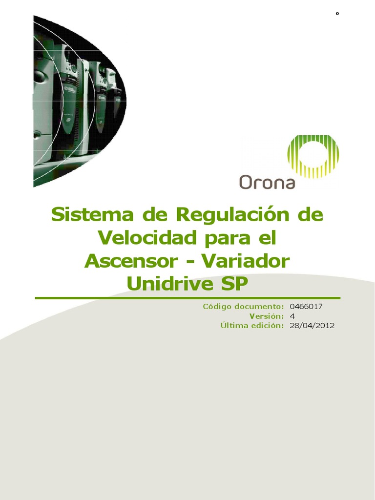 Unidrive SP y Arca II | PDF | Ascensor | Resistor