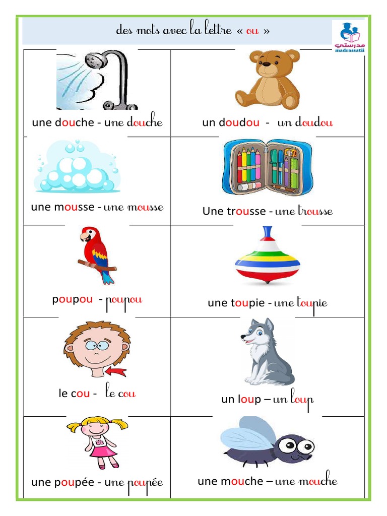 Mots avec la lettre « ou » | PDF