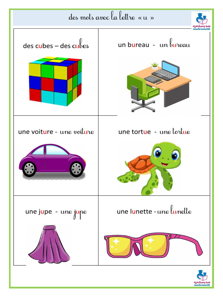 Des Mots Avec La Lettre U Avec Excercice Decriture | PDF | Arts du ...