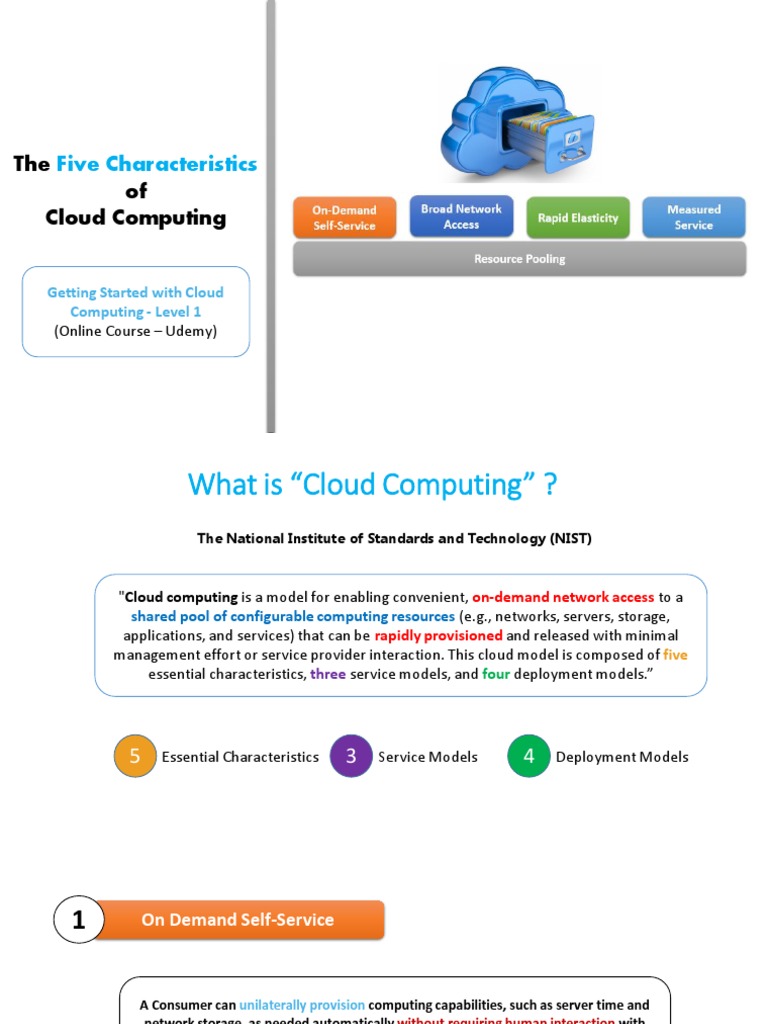 Section - 03 - The Five Characteristics of Cloud Computing | PDF ...