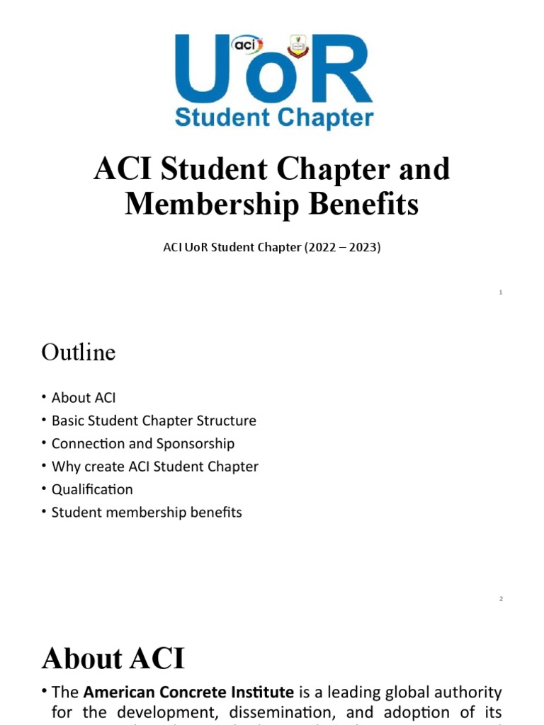 ACI Membership Benefits | PDF