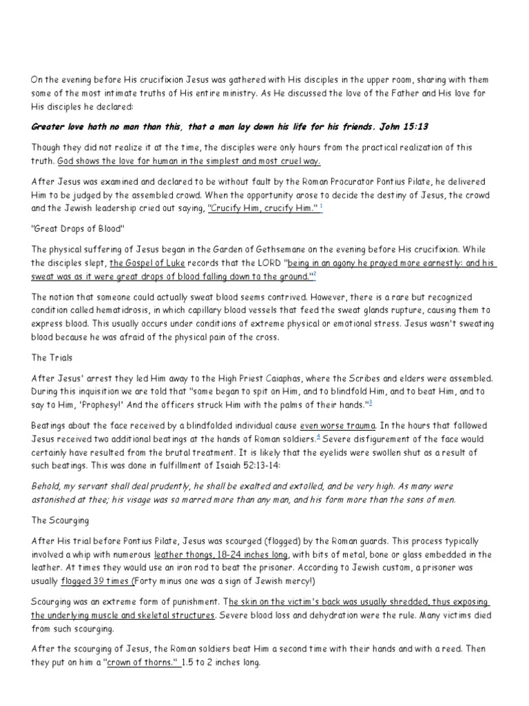 The Crucifixion of Jesus - 2nd Sermon | PDF | Jesus | Crucifixion Of Jesus