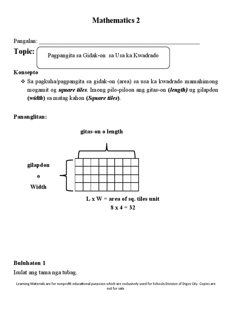 Math2 Q4 W7 | PDF