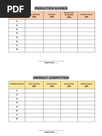 Score Sheet For Pageant | PDF