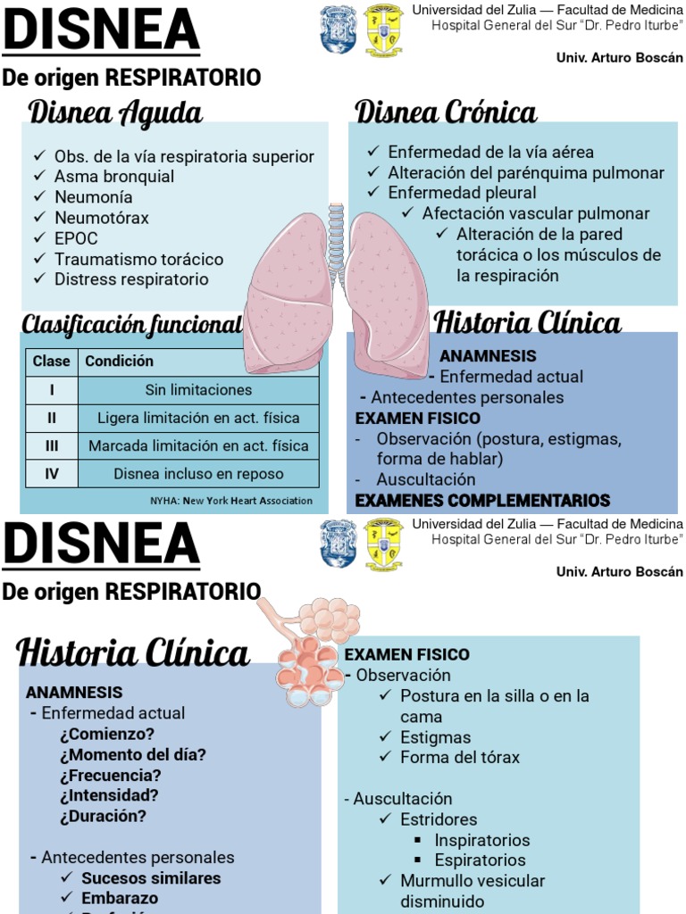 Disnea Respiratoria: Clasificación y Anamnesis | PDF | Enfermedades ...