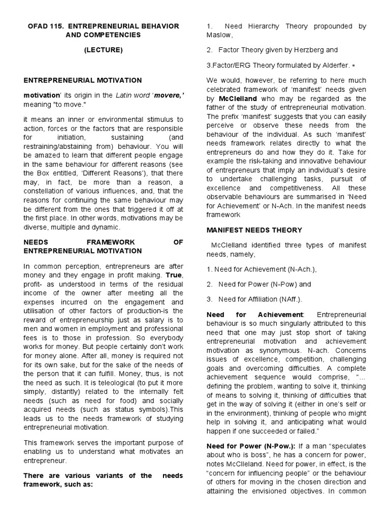 OFAD-115-MOTIVATION-PRFORMANCE-REWARDS Lesson 8 | PDF ...