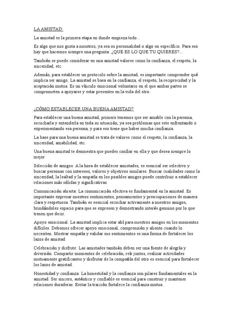 Claves para una Amistad Sólida | PDF | Amistad | Empatía