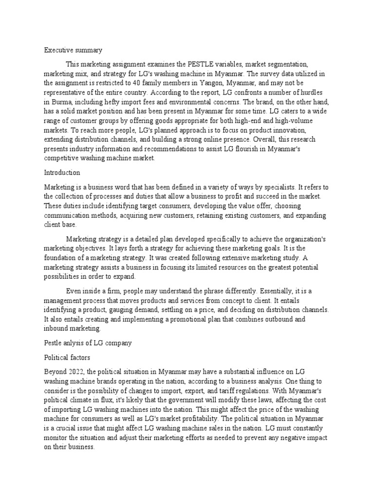 Executive Summary | PDF | Marketing | Market Segmentation