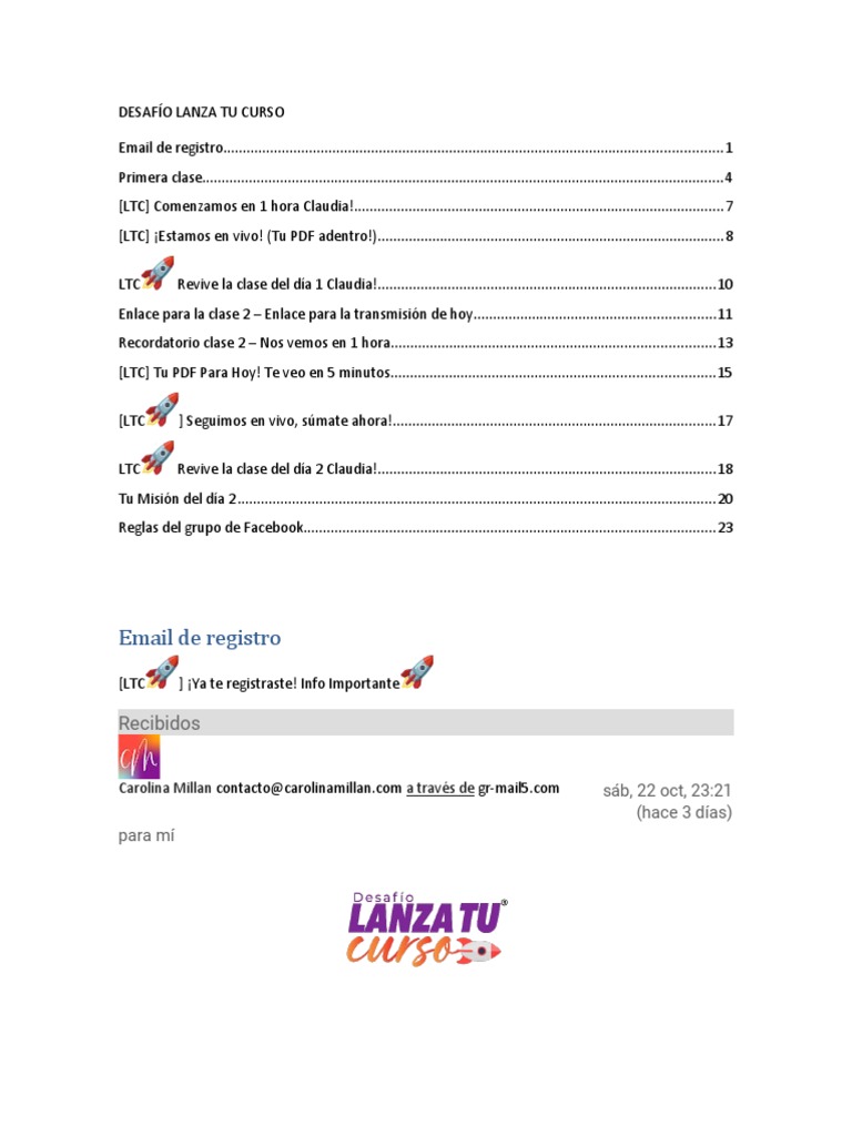 Desafío Lanza Tu Curso | Descargar gratis PDF | Facebook | Servicio de redes sociales