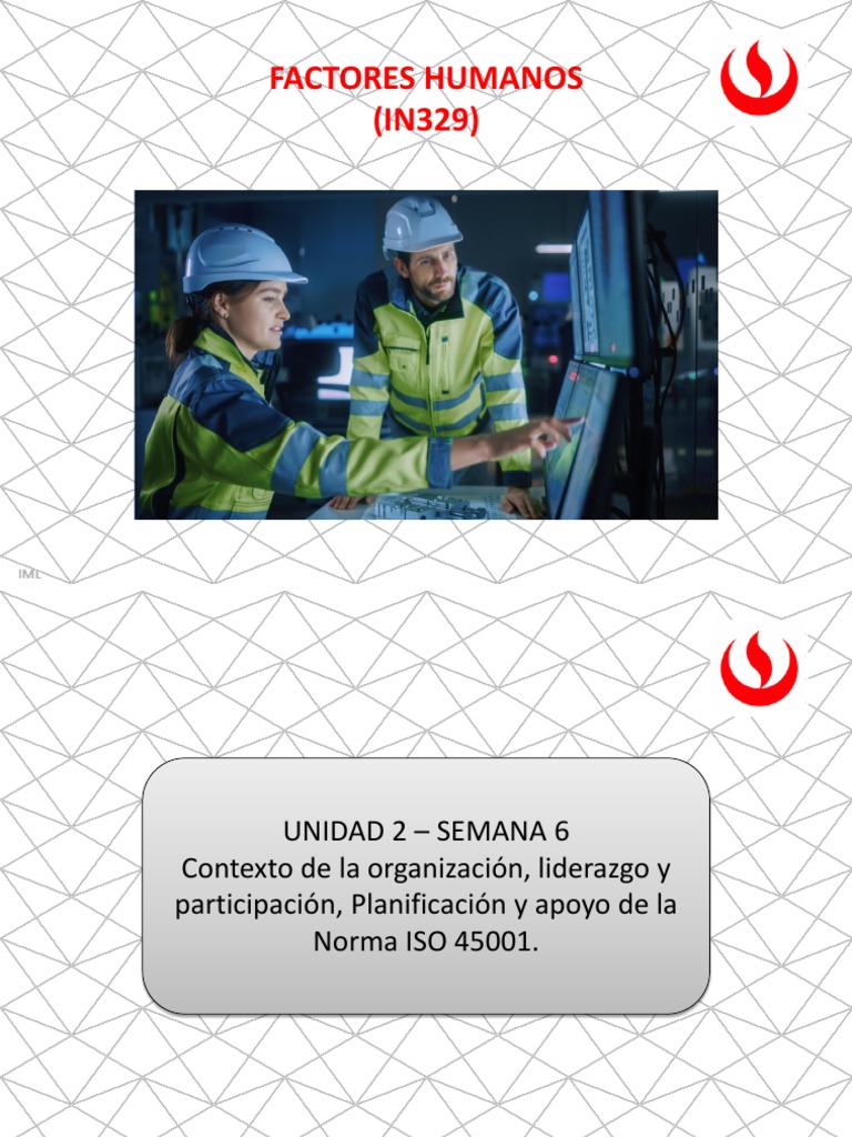 Sem. 6 Factores Humanos - Implementación y Operación de La Norma 45001 ... Sem. 6 Factores Humanos - Implementación y Operación de La Norma 45001 ...