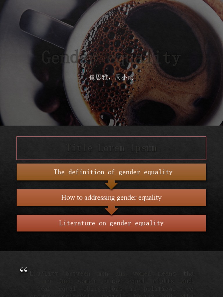 Gender Equality | PDF | Gender | Gender Studies