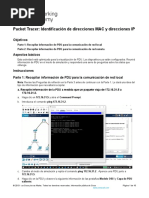 9.1.3 Packet Tracer - Identify MAC and IP Addresses | PDF | Enrutador (Computación) | Dirección IP