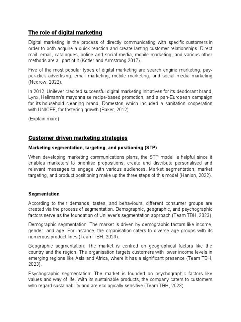 Digital Marketing, STP, Future Trends | PDF | Marketing | Market ...