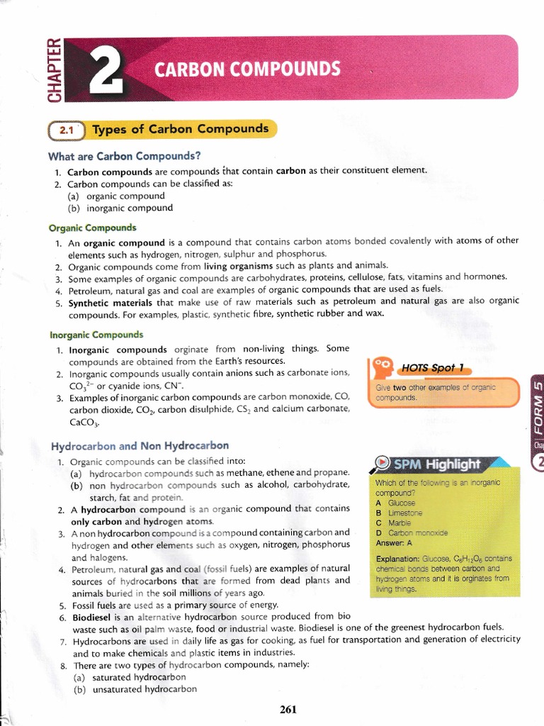 Chapter 2 Carbon Compound | PDF | Organic Compounds | Hydrocarbons