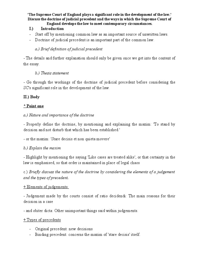 Judicial Precedent Prompt | PDF | Precedent | Constitutional Law